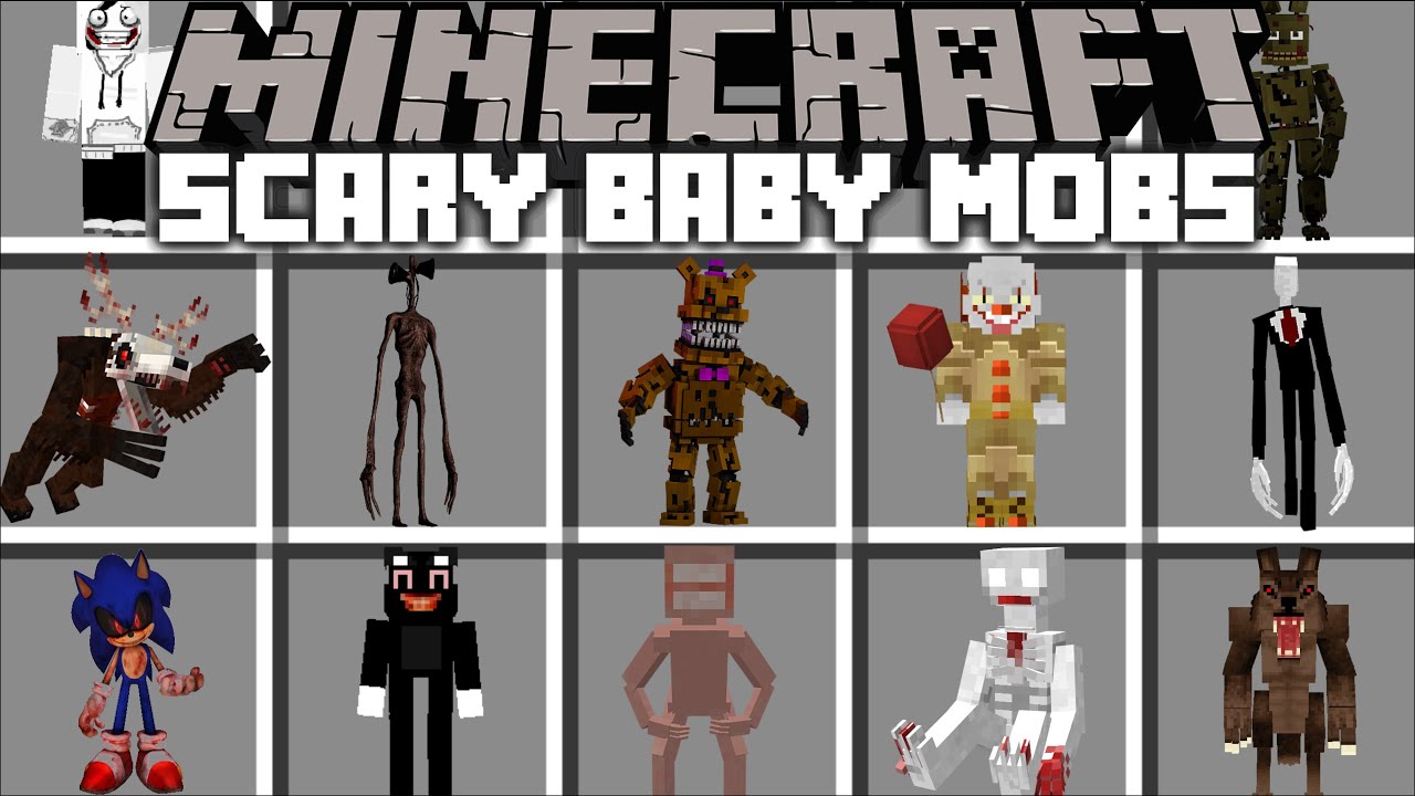 Minecraft SCARY BABY MOBS MOD / DON'T HELP THESE BABIES FIND THEIR ...