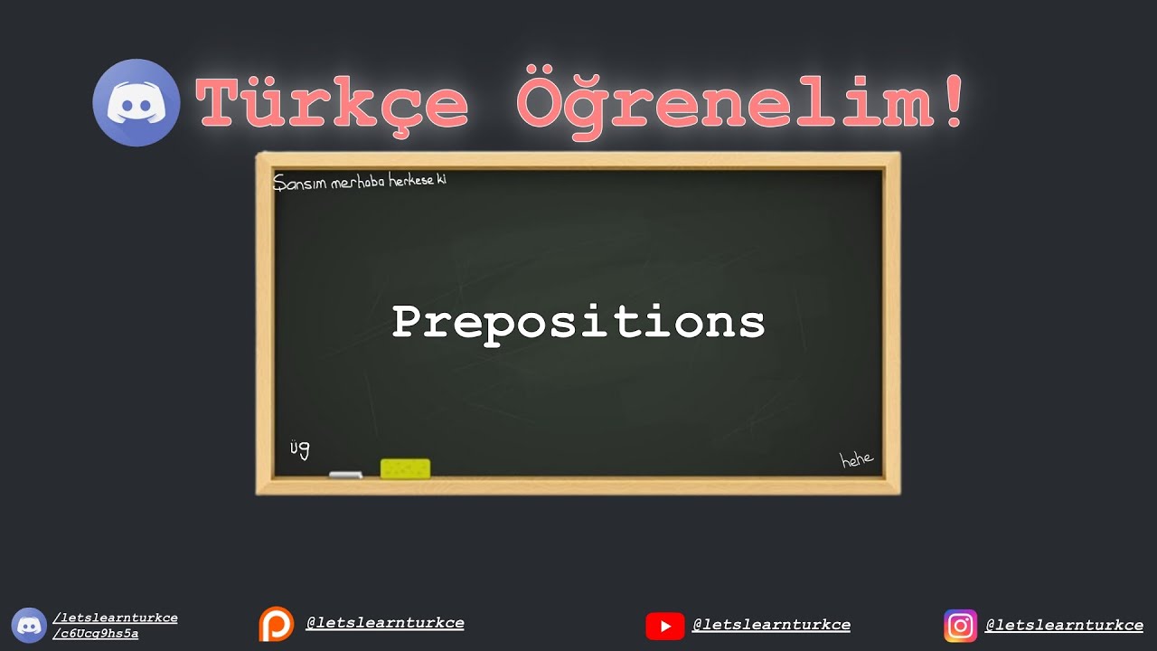 [Turkish Language Lesson] Prepositions in Turkish Explained (2021 ...