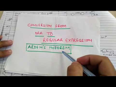 ARDEN's theorem in Automata - YouTube