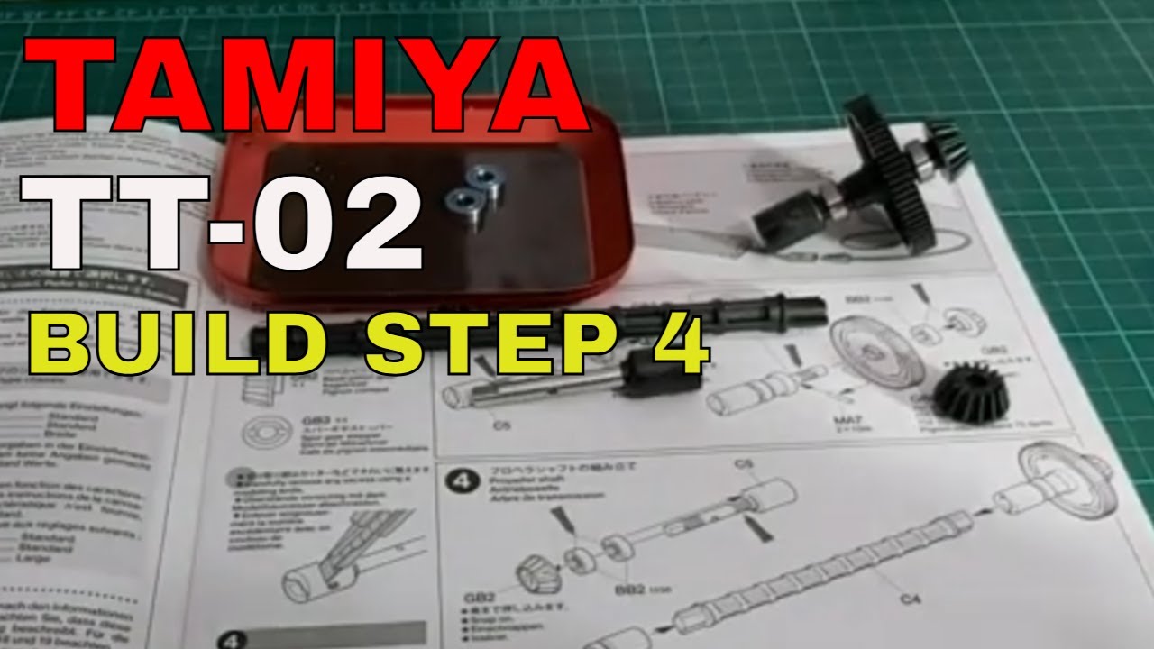 Tamiya TT-02 detailed build step 4 - YouTube