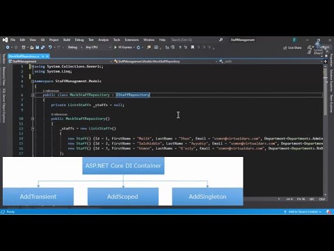 AddSingleton, AddScoped va AddTransient haqida (30-dars) - YouTube