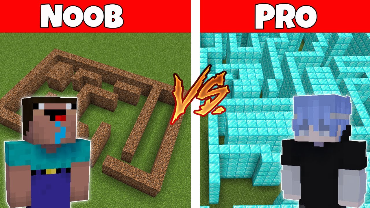 NOOB vs PRO: GIANT MAZE BUILD CHALLENGE 😱 (Minecraft Hindi) - YouTube