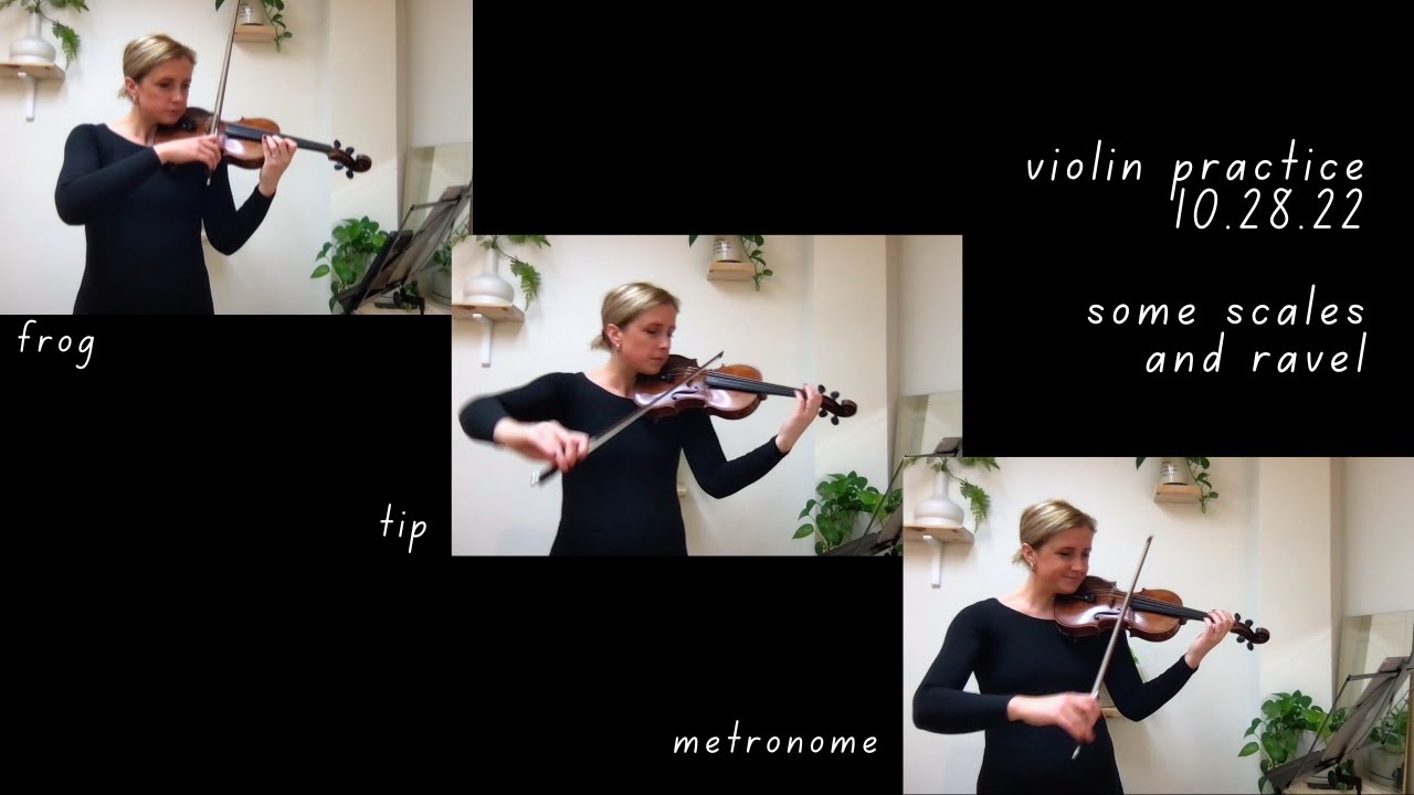 violin practice - three octave scales - ravel string quartet - YouTube