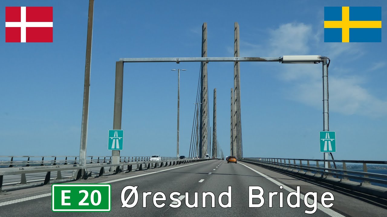 Denmark to Sweden: E20 Øresund Bridge - YouTube