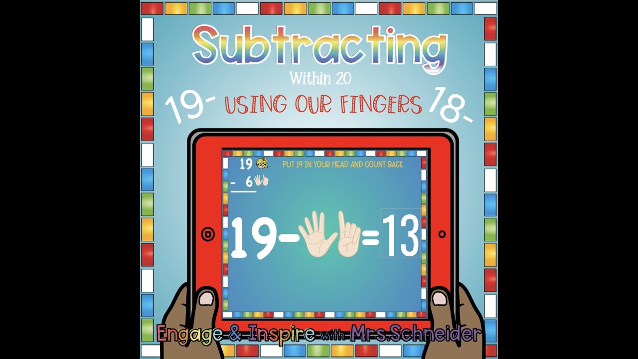 Subtracting within 20 Using Our Fingers-Boom Card Deck - YouTube