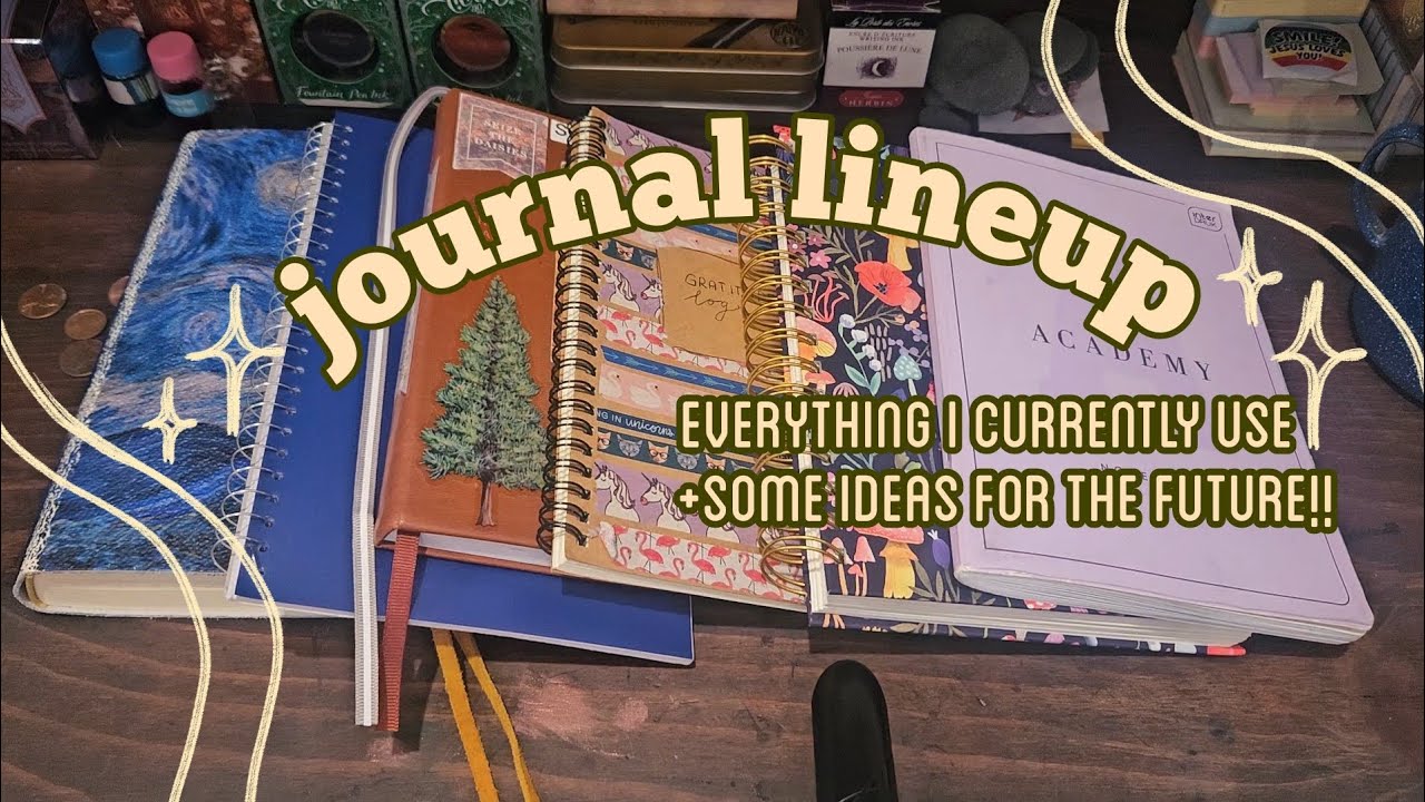 a peek at my current journal line-up! - YouTube