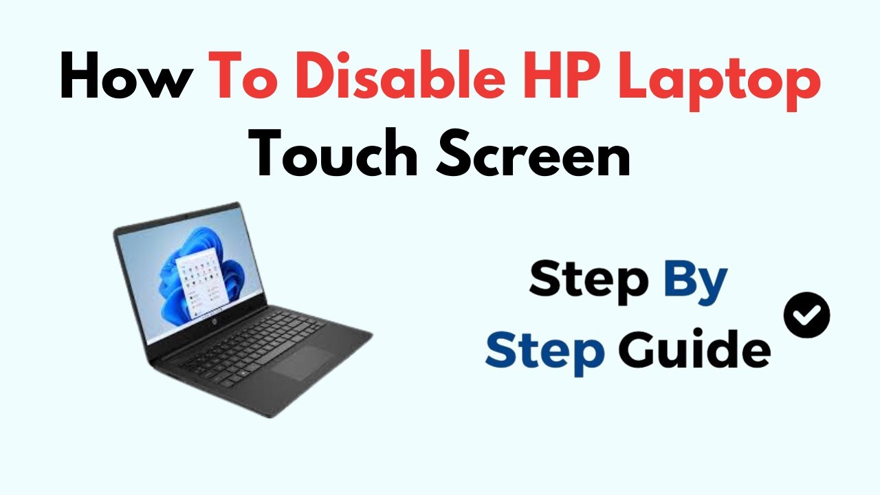How To Disable HP Laptop Touch Screen - YouTube