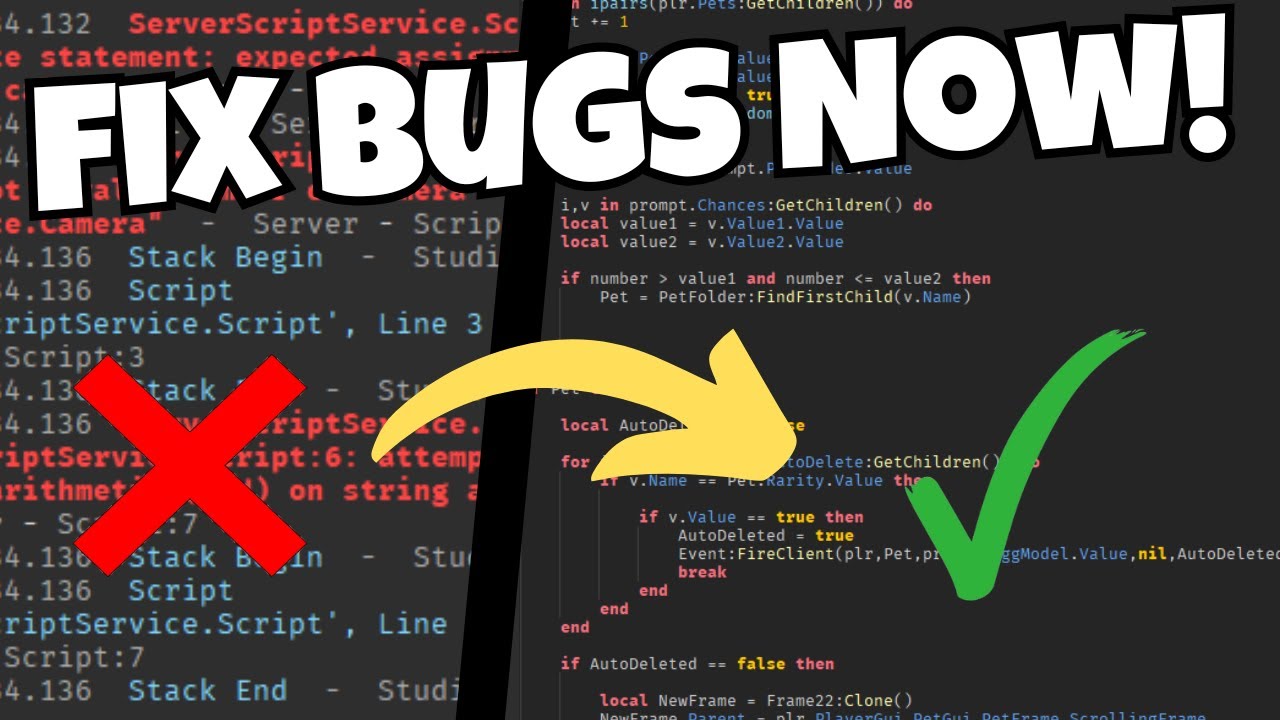 How to EASILY fix BUGS in Roblox Studio! - YouTube