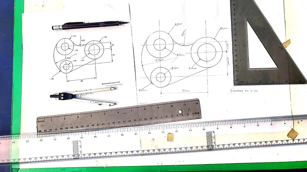 Tangency Basics: Engineering Drawing & Technical Drawing Made Easy ...