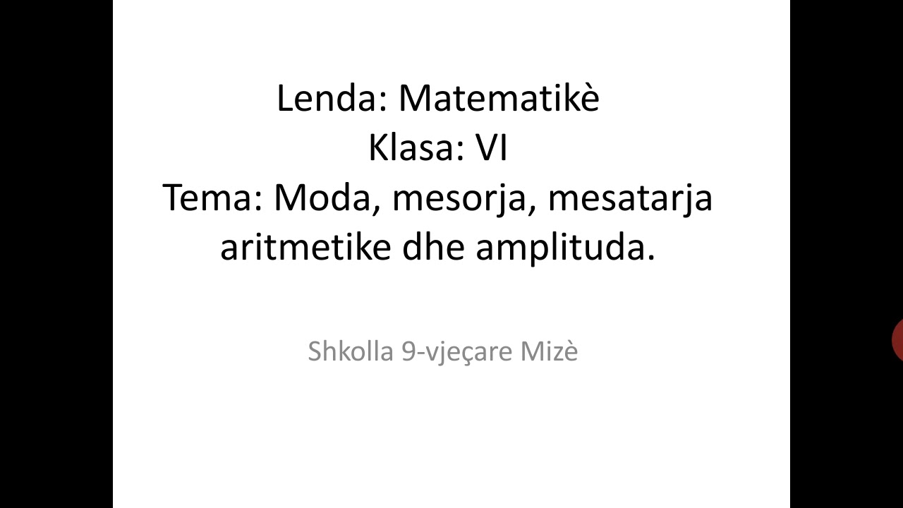 Moda, mesorja, mesatarja aritmetike - YouTube