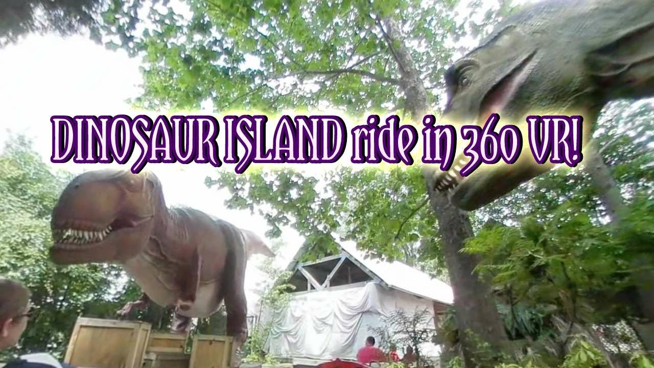 Dinosaur Island ride at the Columbus Zoo in 360 VR view - YouTube