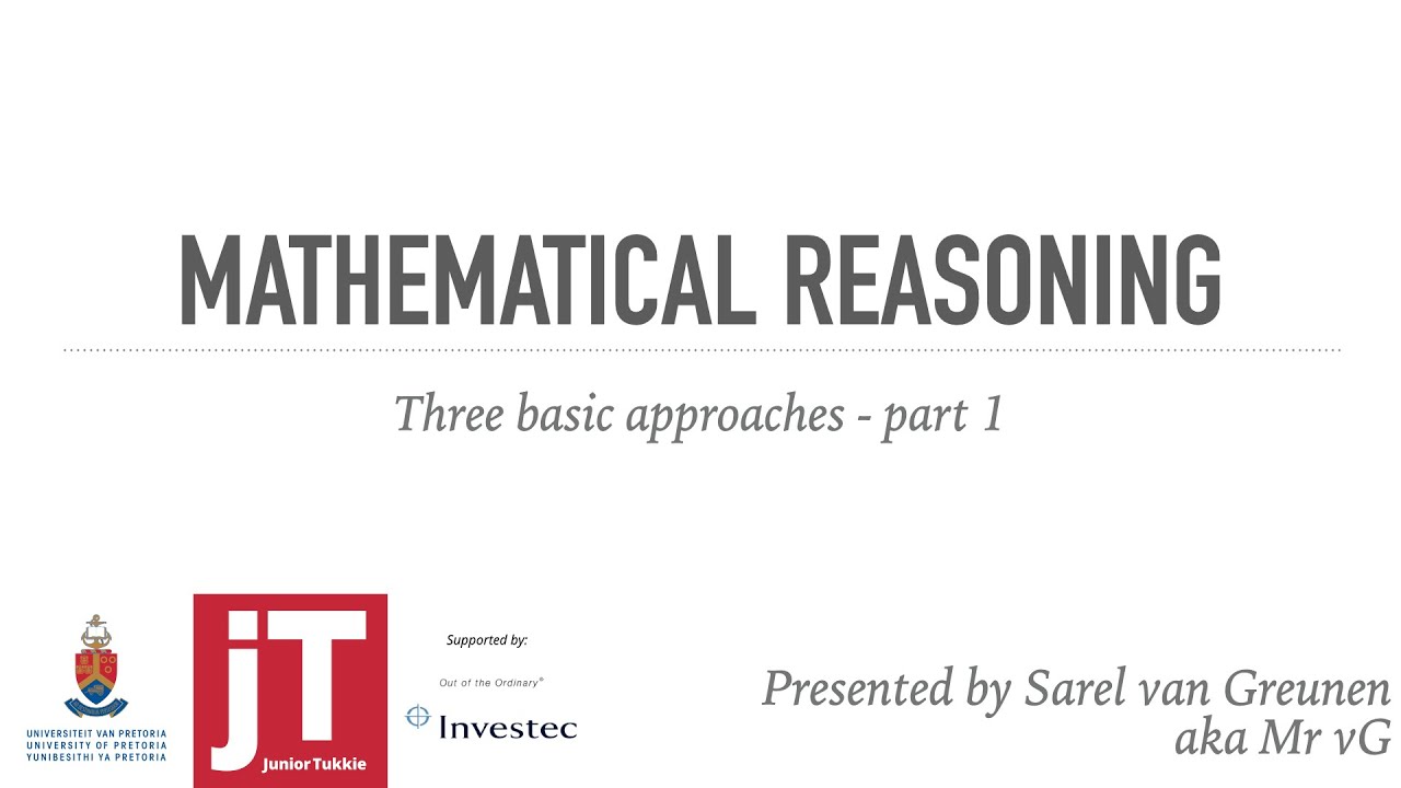Introduction to Mathematical Reasoning - YouTube