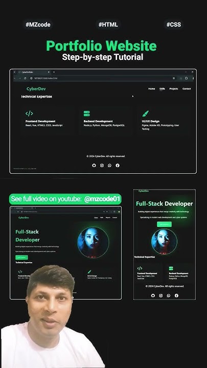 Portfolio website | CSS shorts | html shorts | Shyan Info Tech #coding #html5 #css - YouTube