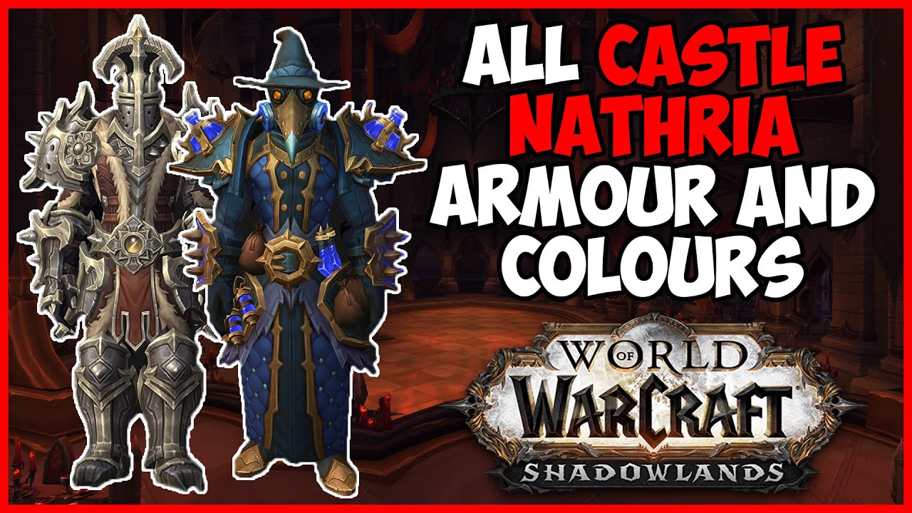 ALL Castle Nathria Armour Sets and Colours - WoW Shadowlands - YouTube