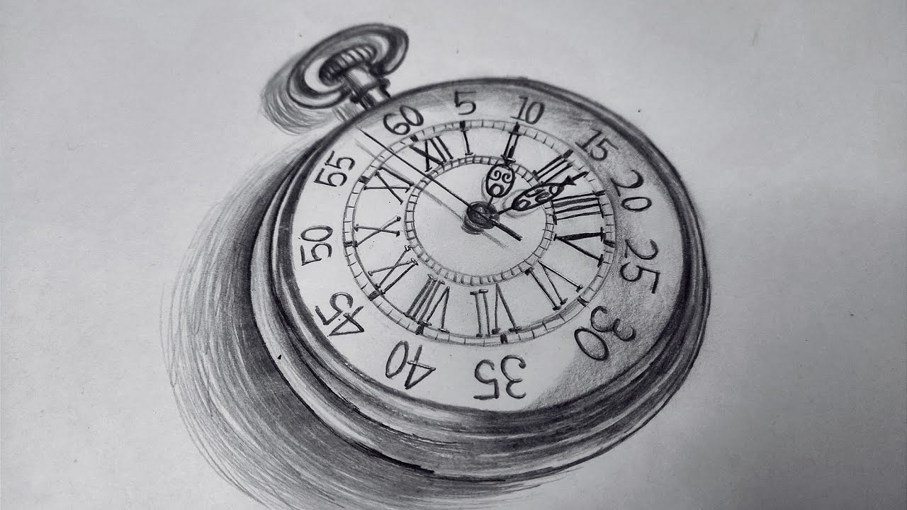 Pocket Watch Drawing Free Vectors | Pocket Watch
