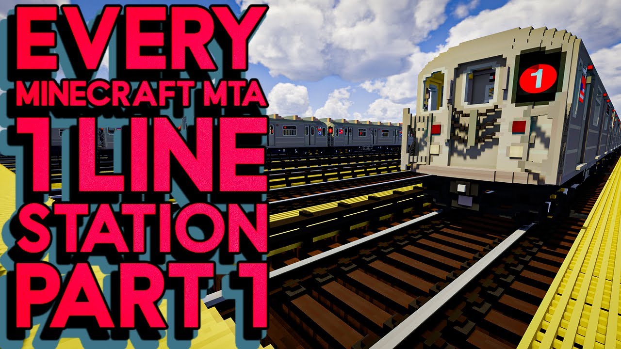 Every Minecraft NYC Subway (1) Line Station (So Far...) - YouTube