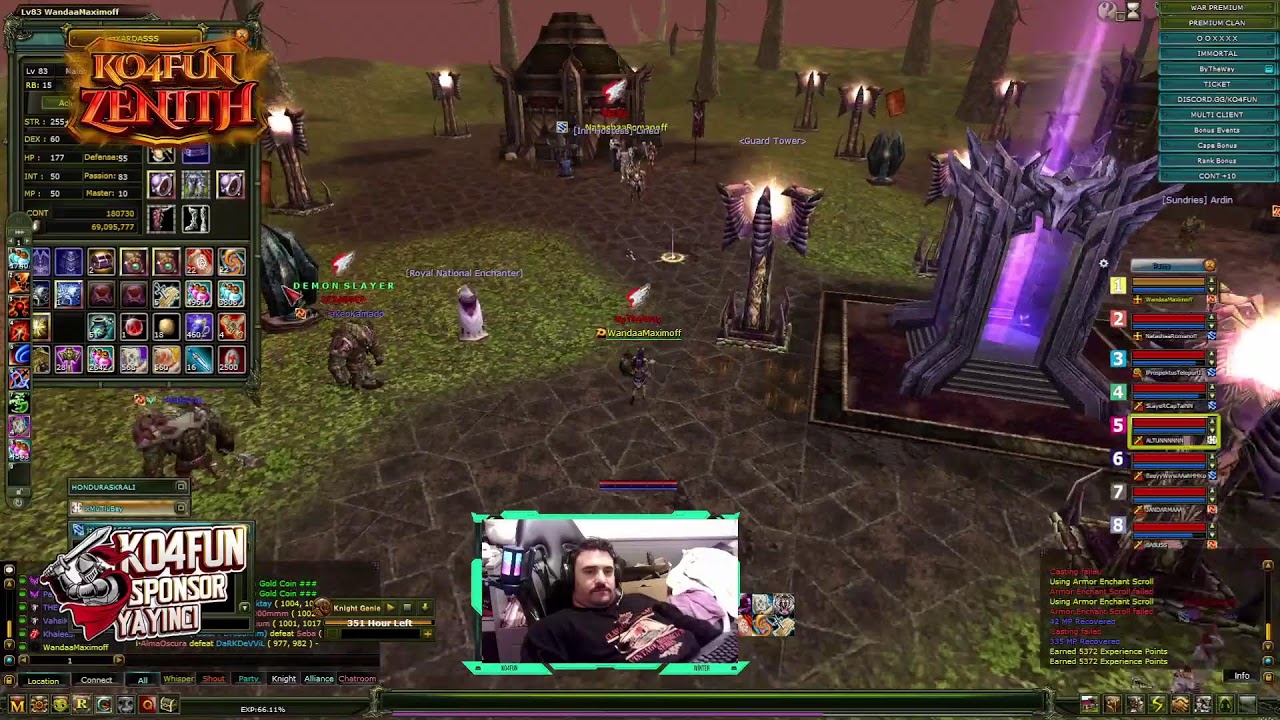 KO4FUN Knight Online PvP Server KO4FUN 82 İMMORTAL BF PK AKIYOZZ - YouTube