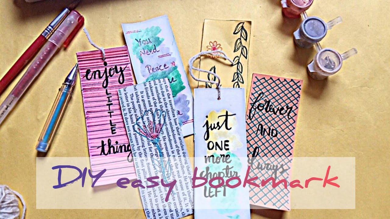 Easy DIY Bookmark Ideas Easy Paper Craft photoartbyzikra YouTube easy-diy-bookmark-ideas-easy-paper-craft-photoartbyzikra-youtube
