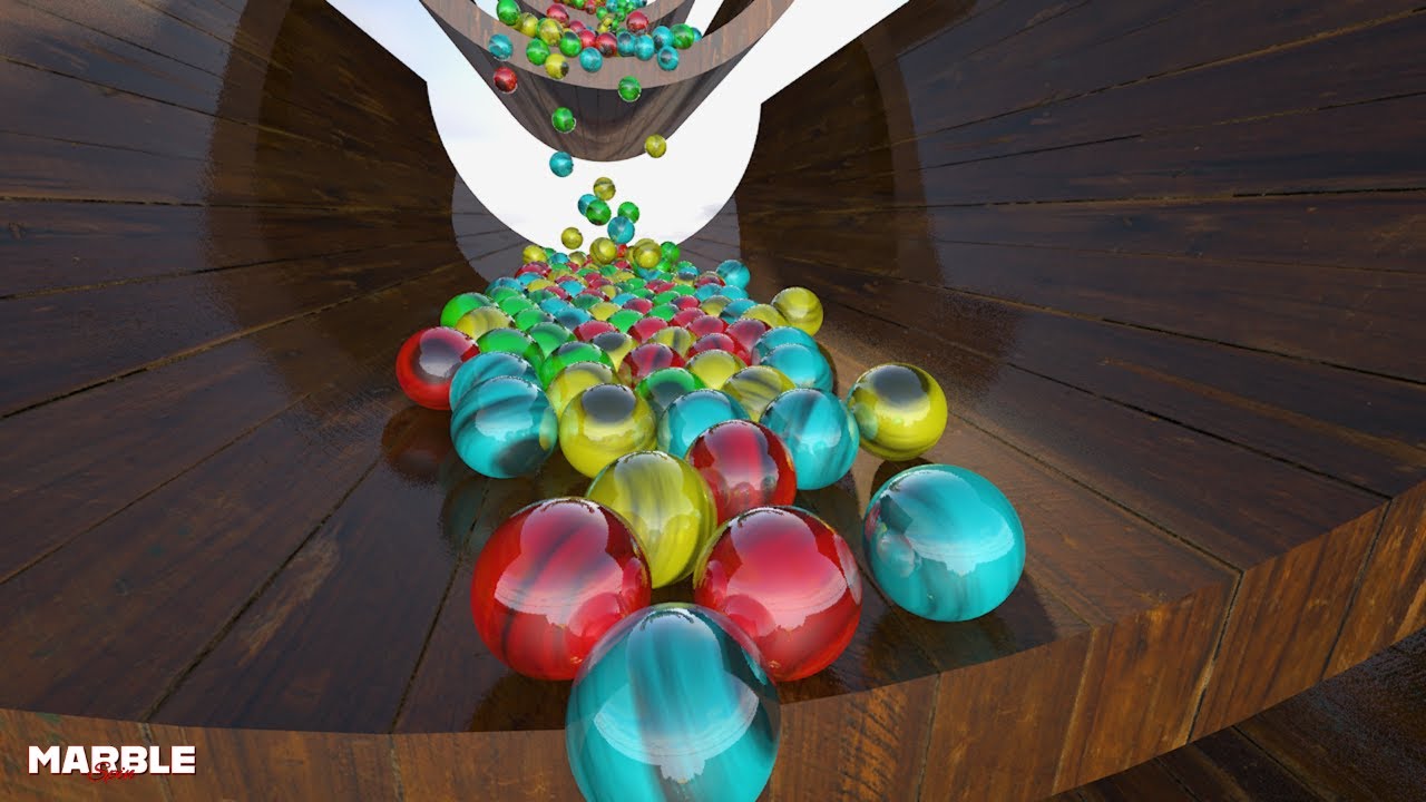 3D Marble Ball Run Animation 32 - YouTube