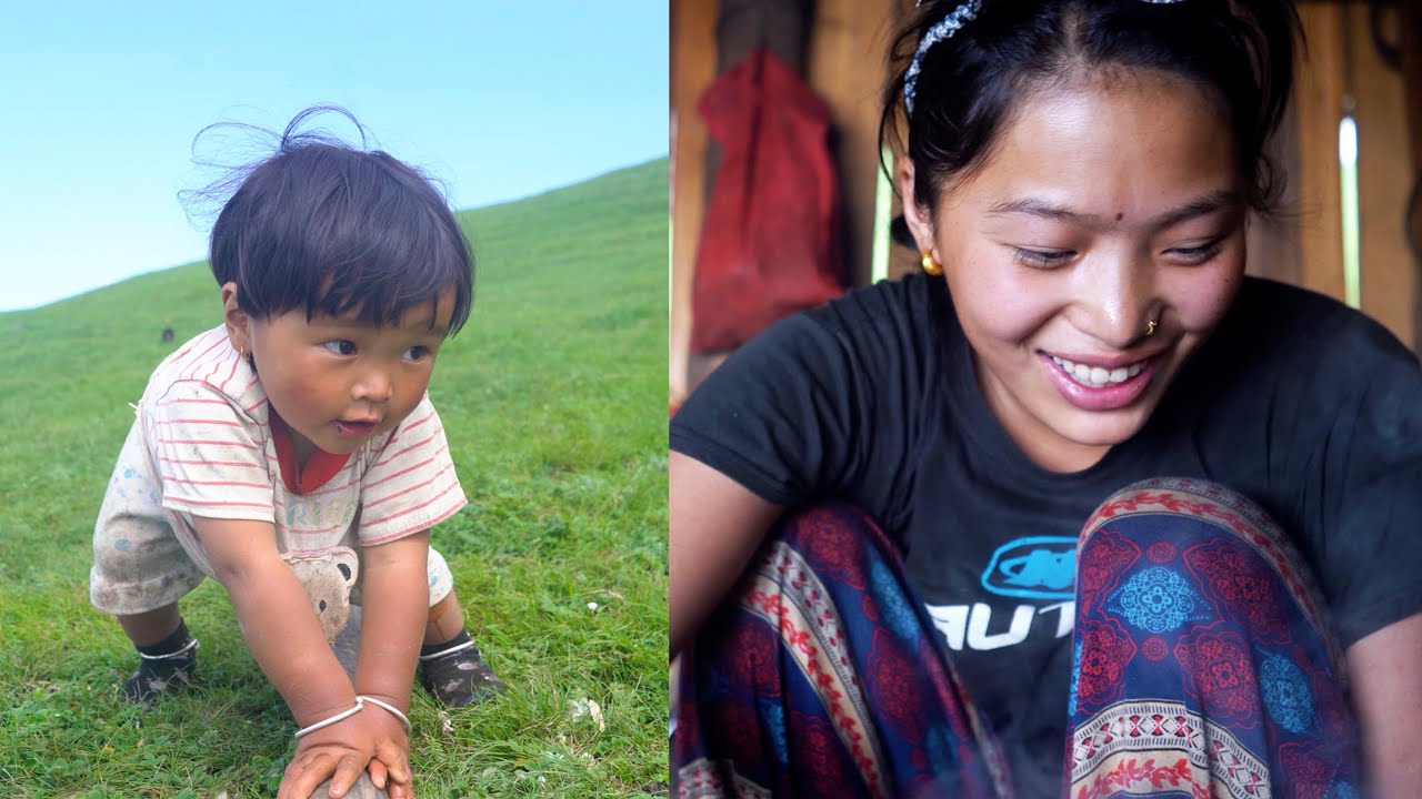 beautiful manjita with her family || shepherd life of Nepal ...