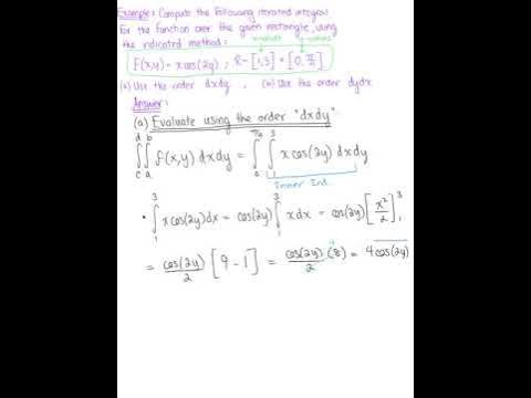 Evaluating an Iterated Integral (Example) - YouTube
