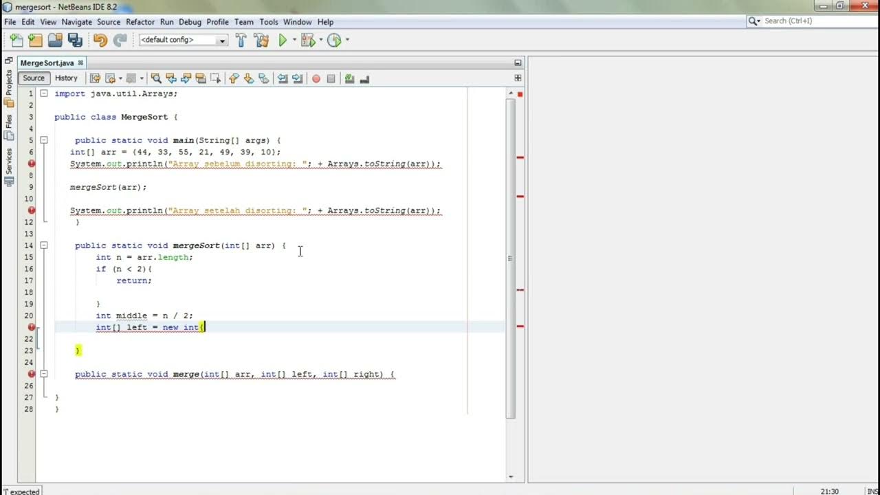 Marge sort_struktur data dan algoritma - YouTube