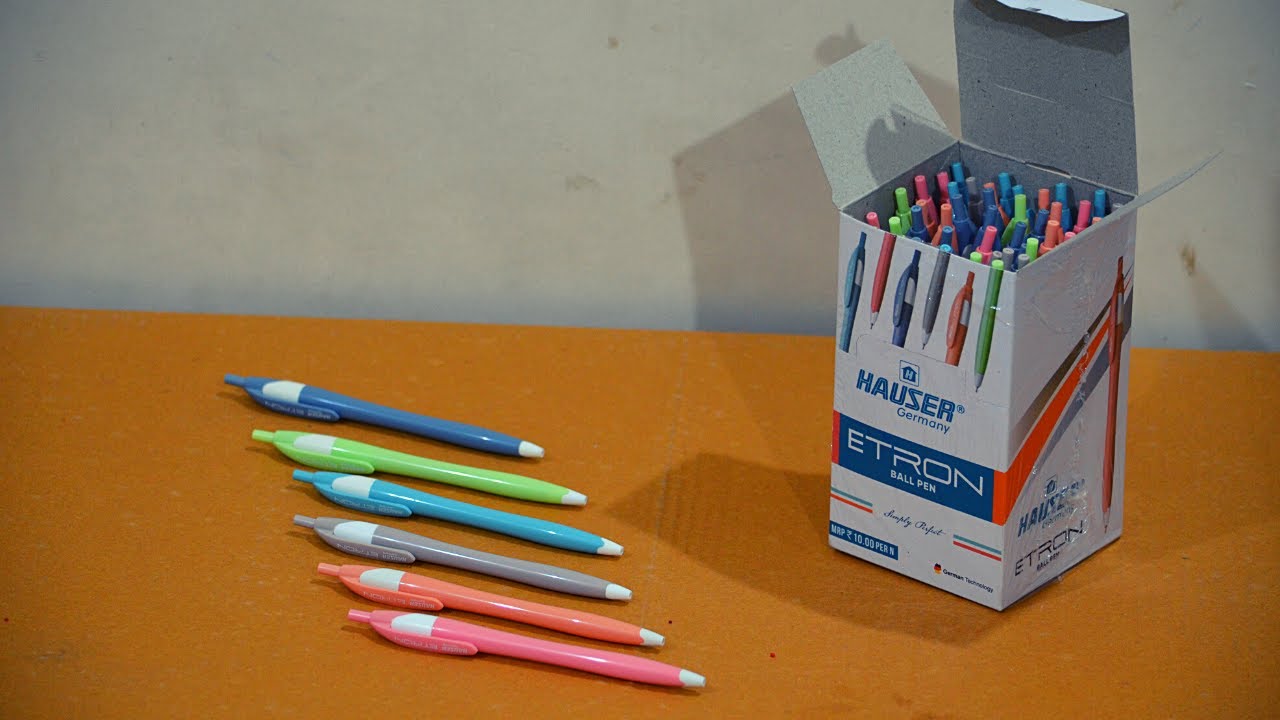 Unboxing and Review of Hauser Etron click ball pen - YouTube