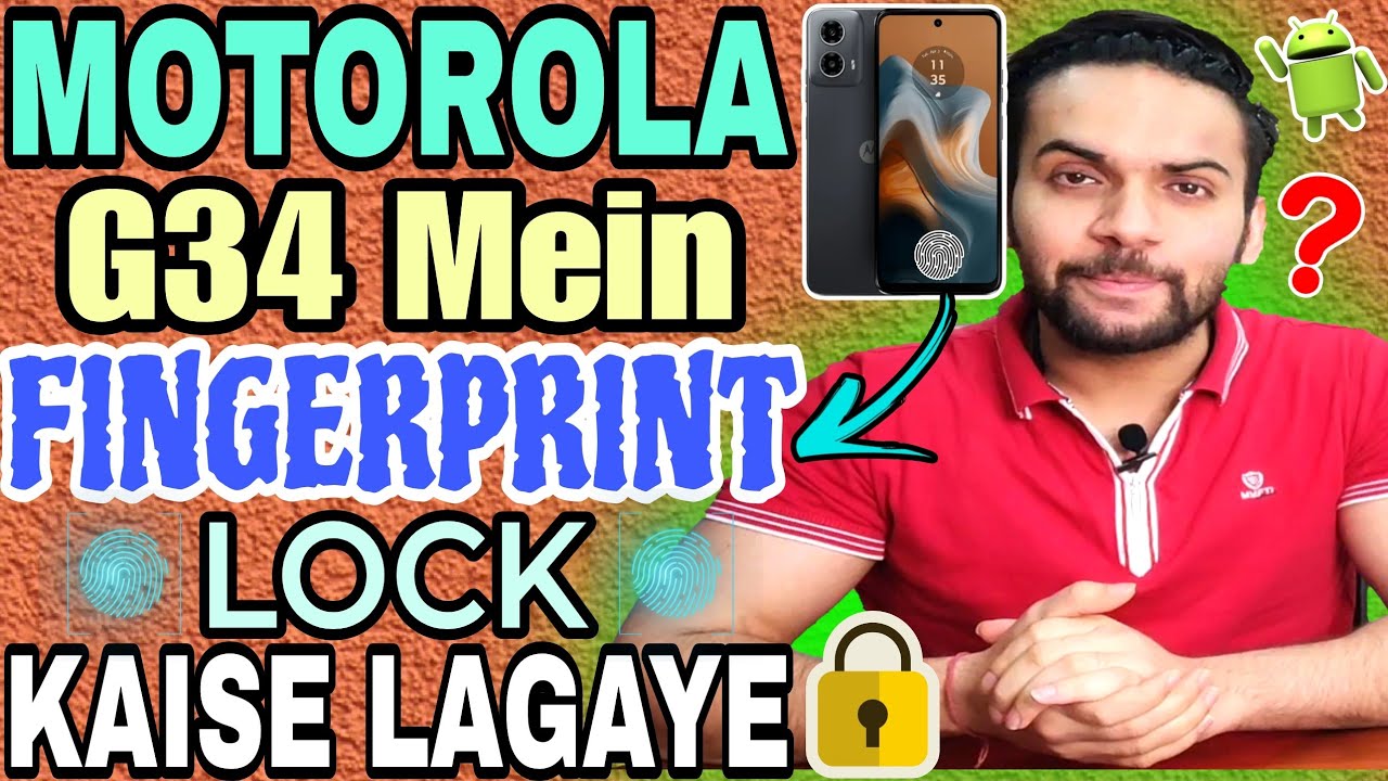 How To Set FingerPrint Lock Screen on Any Android Phone | Moto G34 Me ...