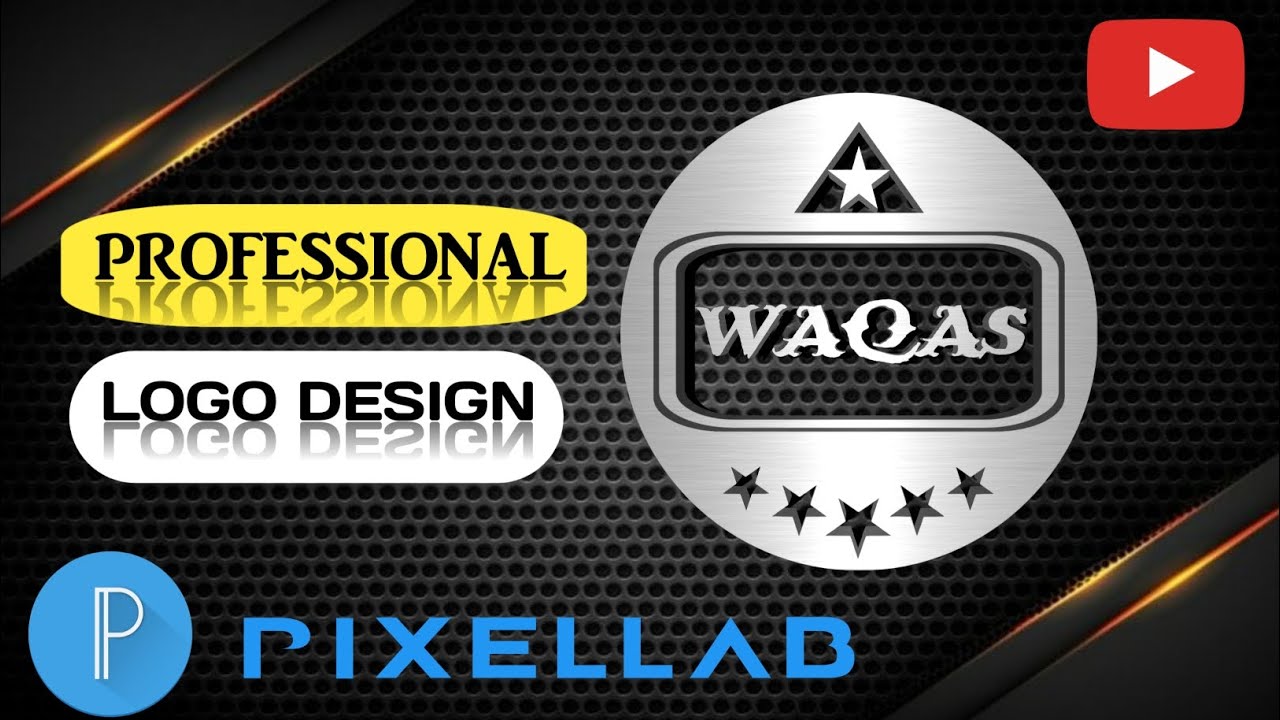 WAQAS NAME LOGO DESIGN IN PIXELLAB|3D LOGO DESIGN KAISE BANAEN|HOW TO ...