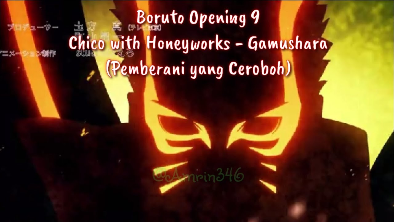 BORUTO OPENING 9 GAMUSHARA - LYRICS TRANSLATE - YouTube