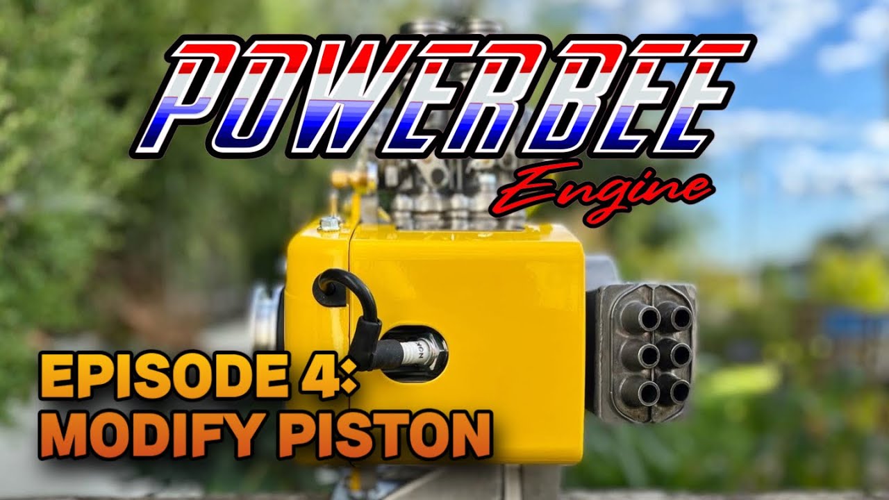 Power Bee Engine Build Series - Episode 4 “Modify Pistons” for West Bend 820 and Power Bee 820 ...