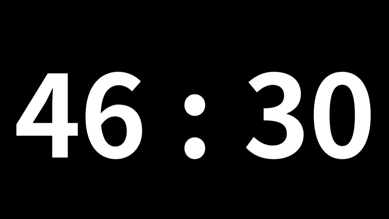 46분 30초 타이머｜46minute 30second timer｜2790 second timer｜Countdown with ...