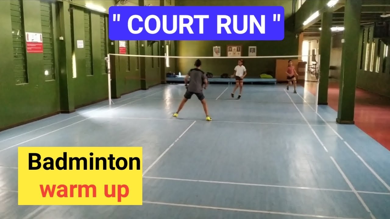 Badminton warm up exercise // court run // Badminton training - YouTube