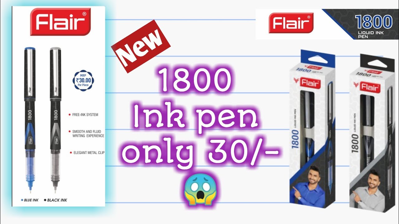FLAIR 1800 LIQUID INK PEN ONLY 30/-😲 - YouTube