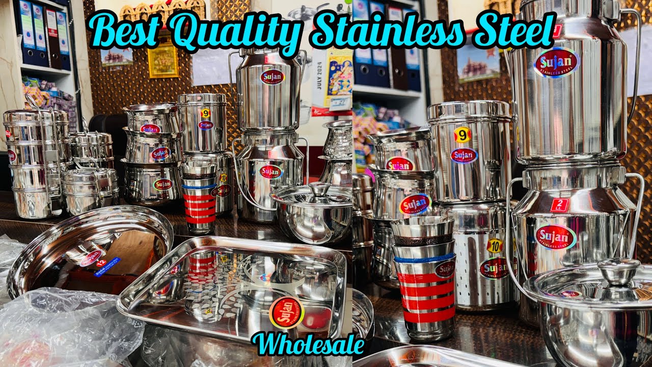 Salem Steel Utensils Best Quality Heavy Gauge Plates Bowls tiffin boxes ...