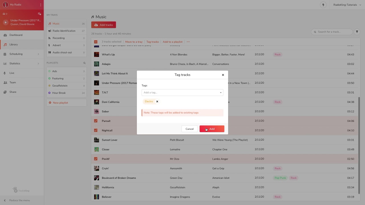 Create & manage Tags in the Radio Manager - YouTube