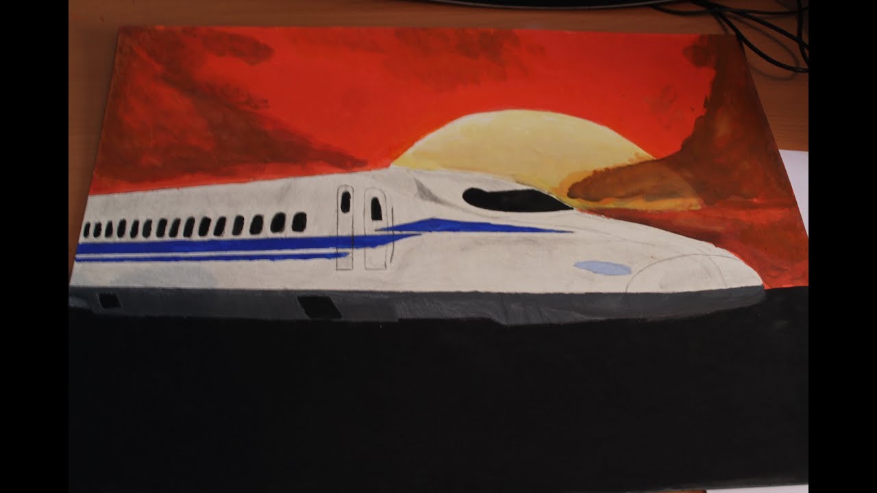 Drawing the Bullet Train - Dibujando el Tren Bala Shinkansen N700S ...