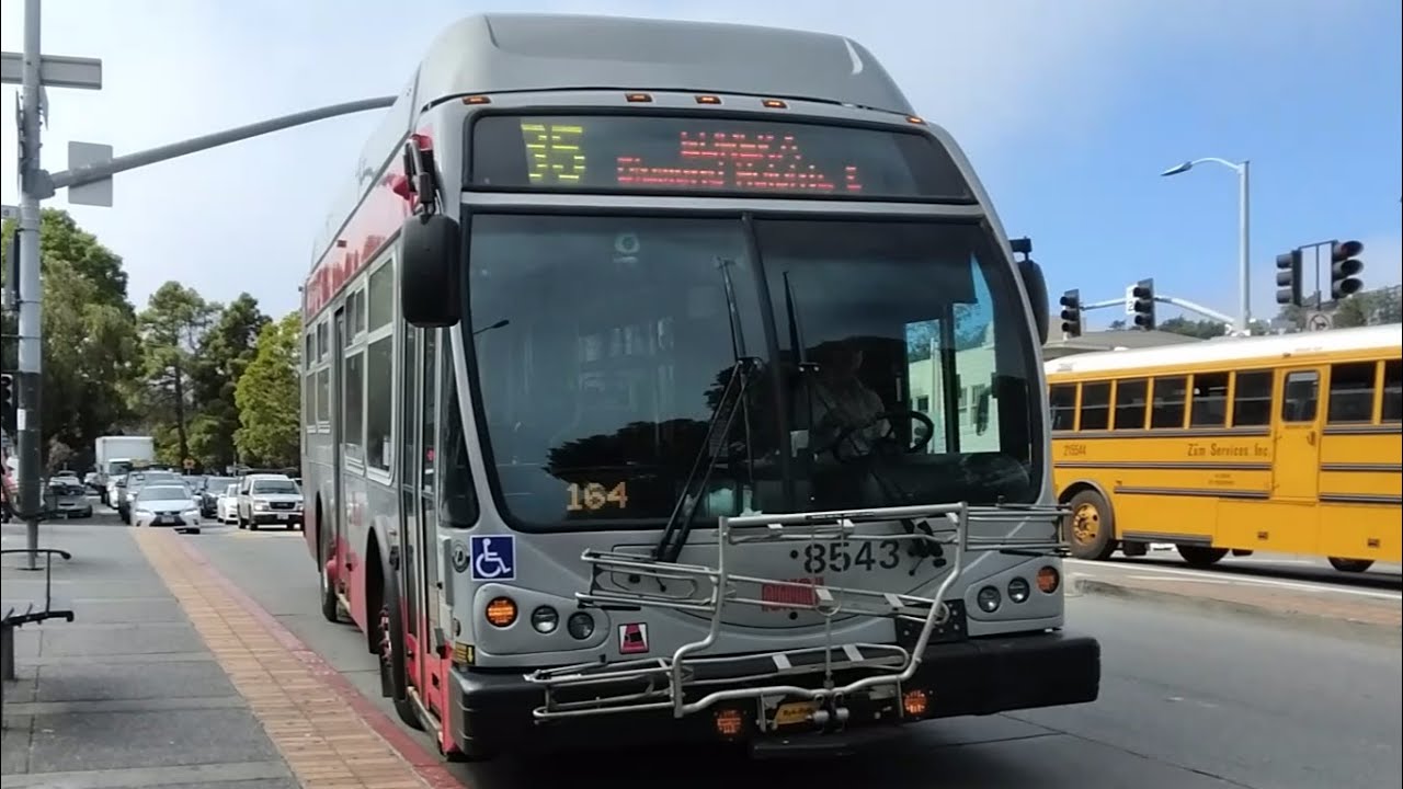 SF Muni #8543 on Route 35 Eureka - Full Route Inbound to Castro Station ...