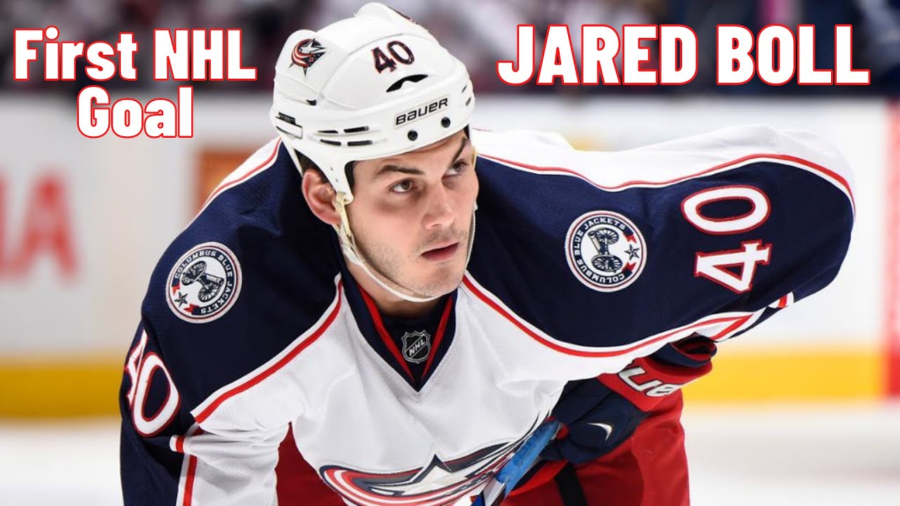 Jared Boll #40 (Columbus Blue Jackets) first NHL goal Oct 10, 2007 ...