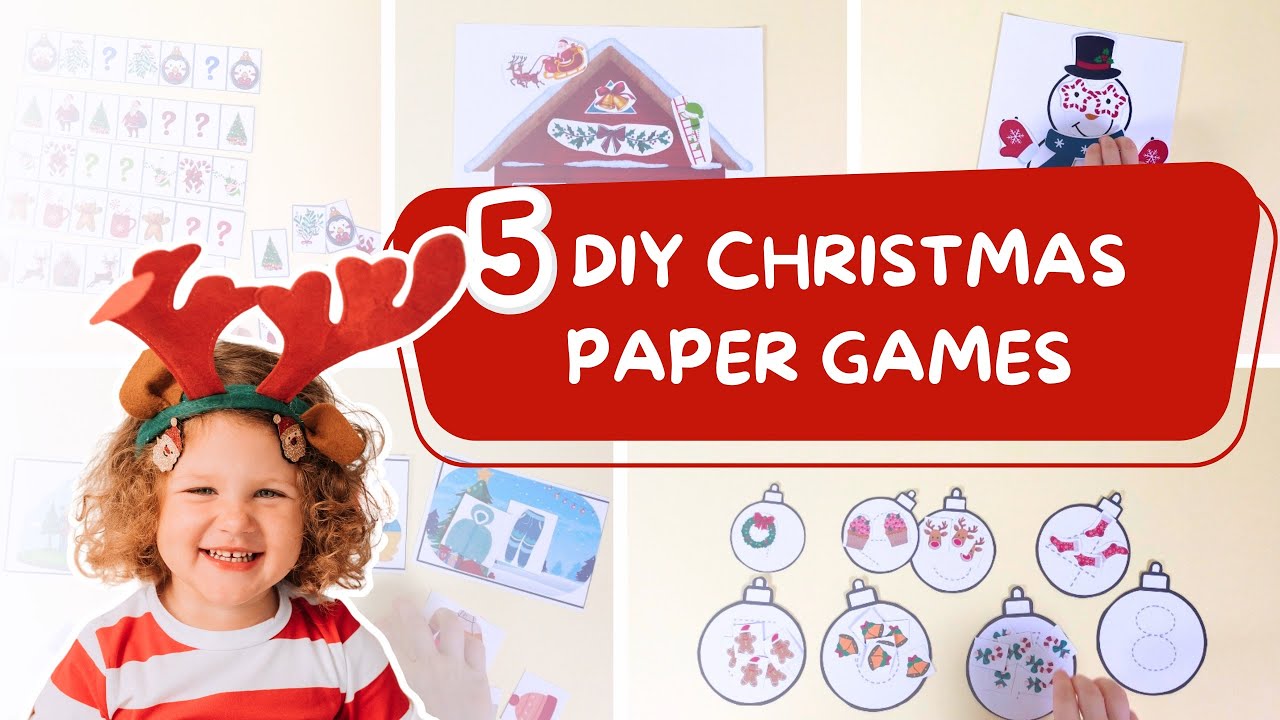 5 Christmas Learning Games for Kids | DIY Christmas Paper Play ideas ...