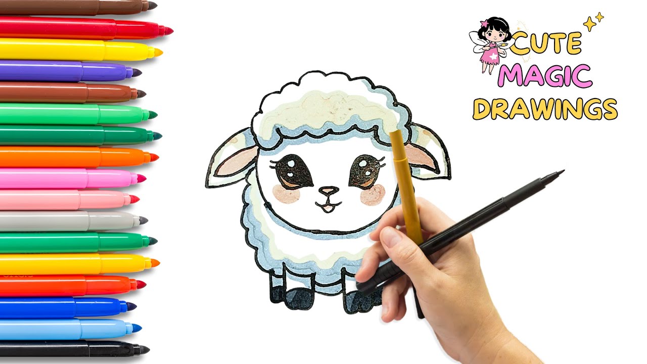 How to Draw a Cute Sheep | Easy and Simple - YouTube