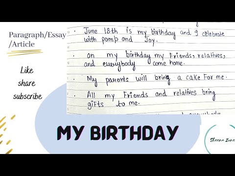 My birthday essay in english || paragraph on my birthday || 10 lines on ...