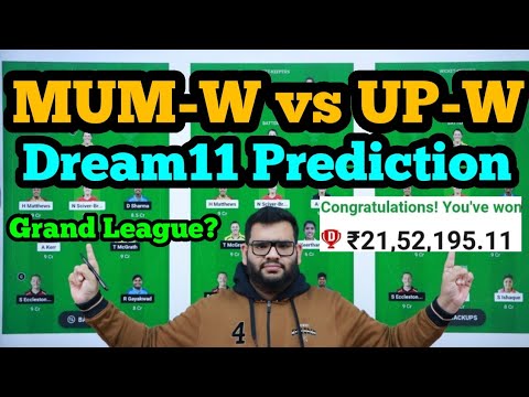 MUM-W vs UP-W Dream Team Prediction|MUM-W vs UP-W Dream|MUM-W vs UP-W ...