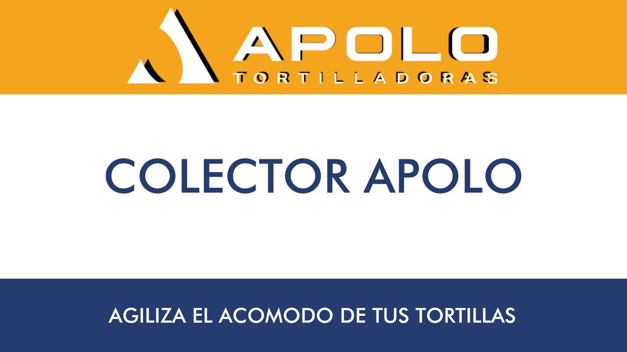 Colector Apolo de tortilla: Agiliza el acomodo de tus tortillas - YouTube