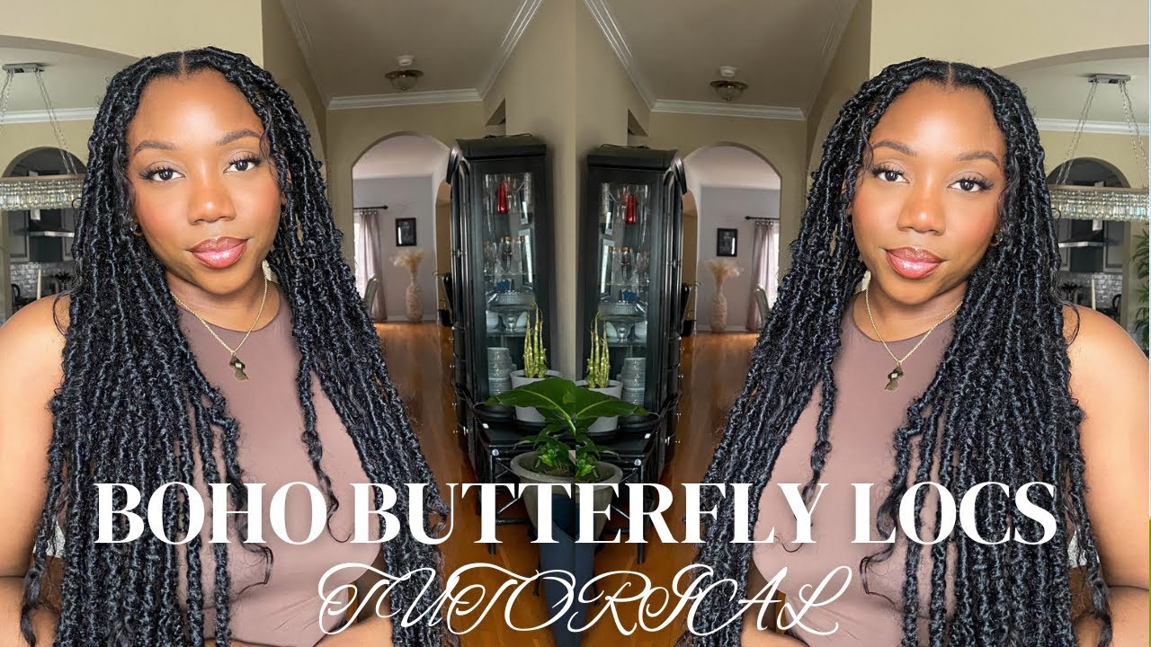 BOHO BUTTERFLY LOCS | HUMAN HAIR CURLY ENDS | Lindiorslife - YouTube