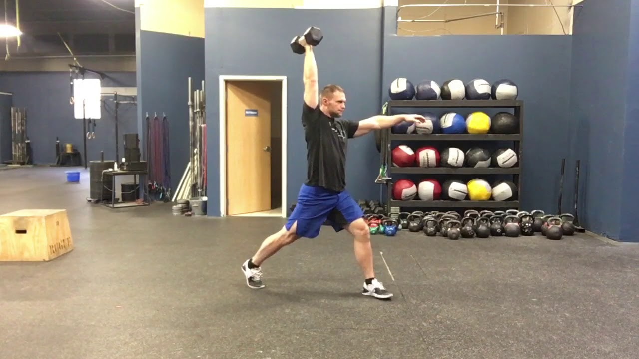 Single Arm Overhead Split Squat - YouTube