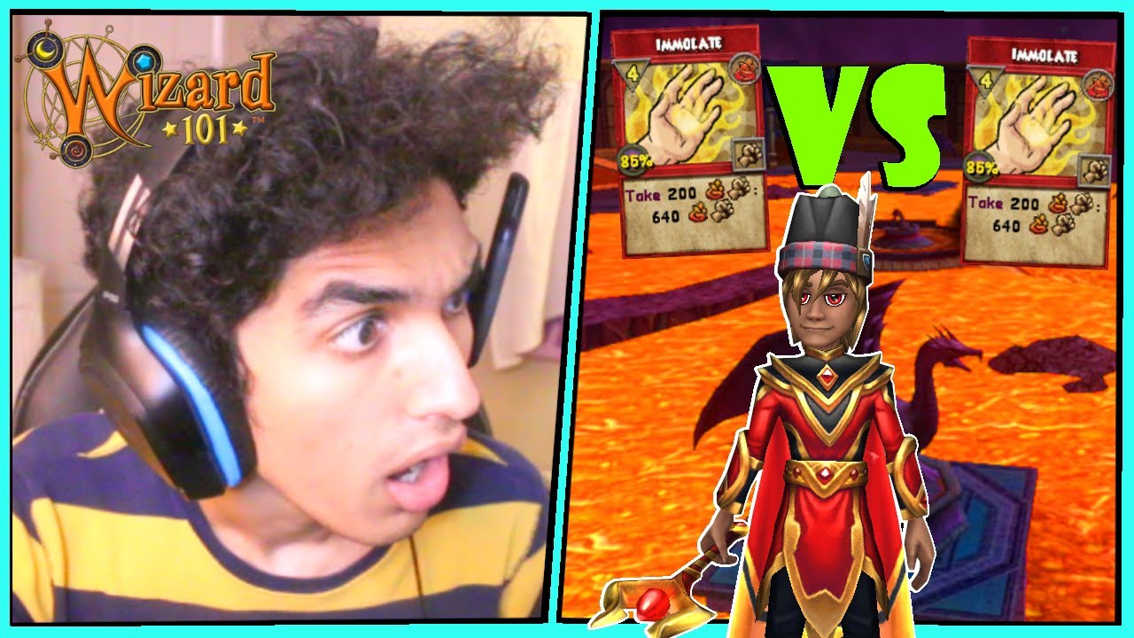 Wizard101 Max (150) Fire PvP: We BOTH Immolate Spammed Each Other?! - YouTube