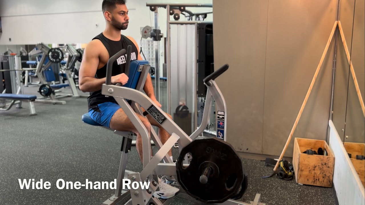 Wide One-hand Row - YouTube