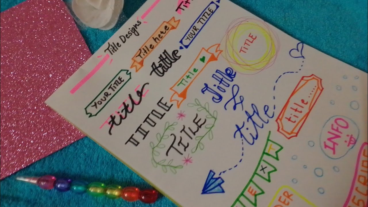 Title designs / ideas /project title / colourful headings / Ved Girl ...