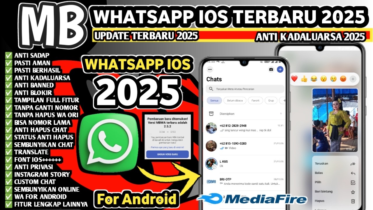 MB WA IOS TERBARU 2025 || MB WHATSAPP IOS TERBARU 2025 || ANTI ...